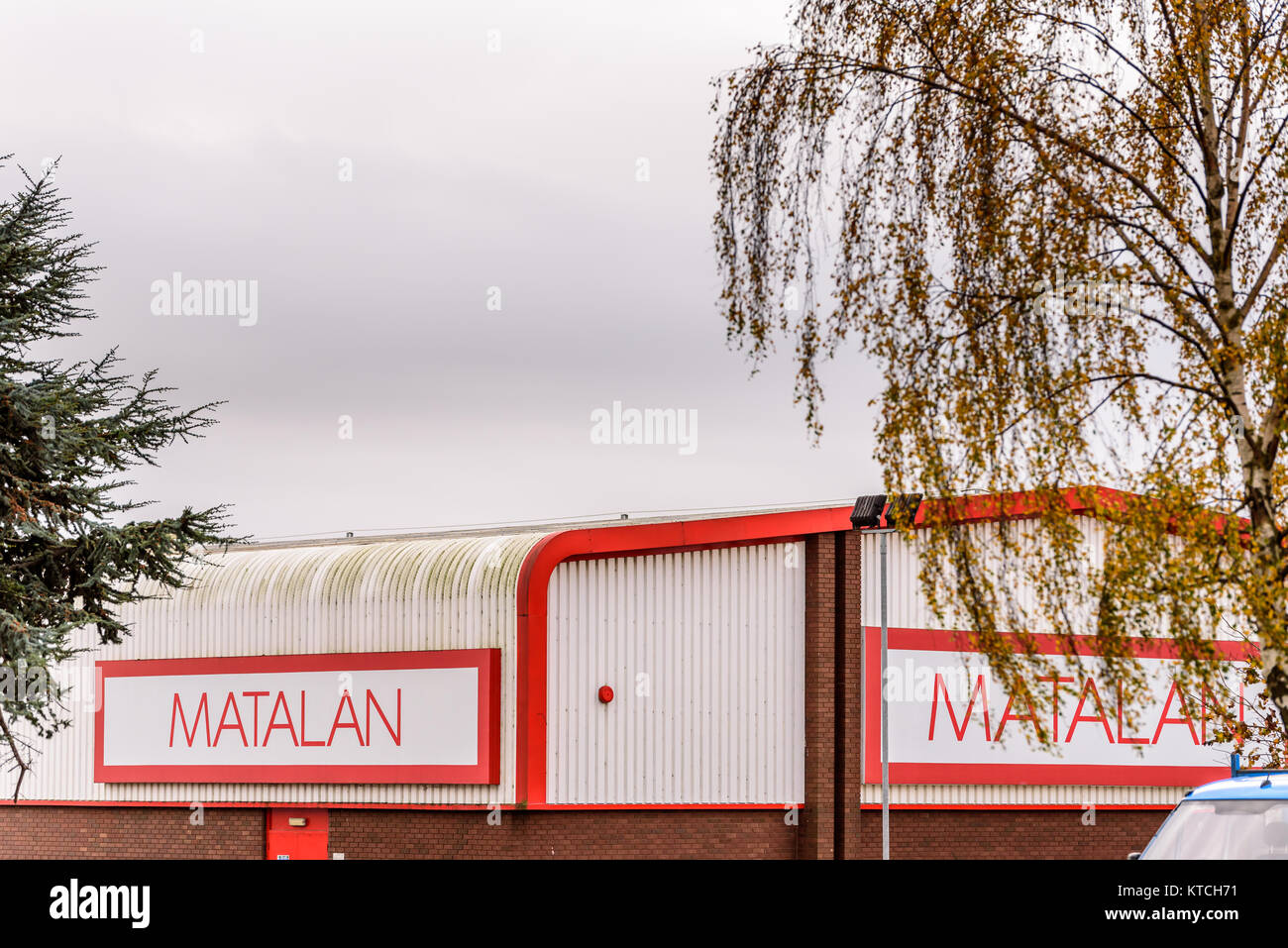 Northampton UK October 29, 2017: Matalan logo sign in Sixfields Retail ...