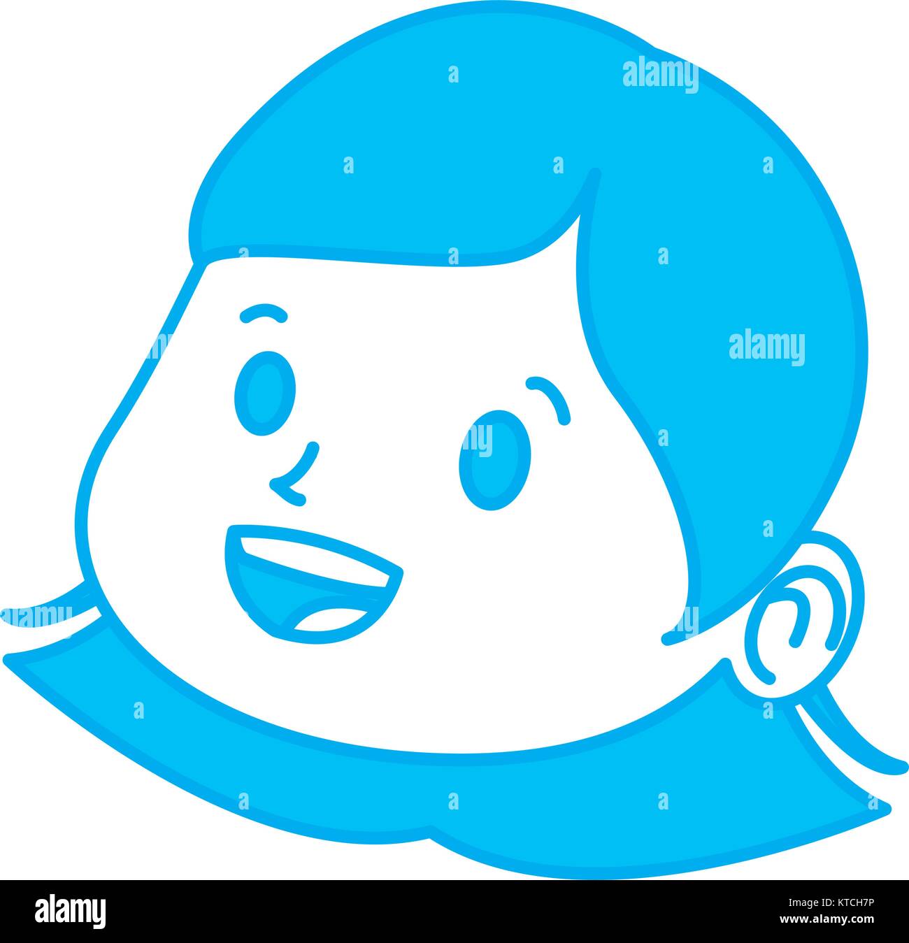 Beautiful girl face cartoon Stock Vector Image & Art - Alamy