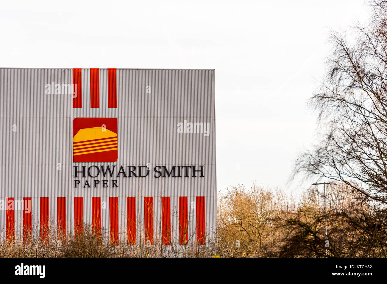 Northampton UK December 07, 2017: Howard Smith Paper logo sign in ...