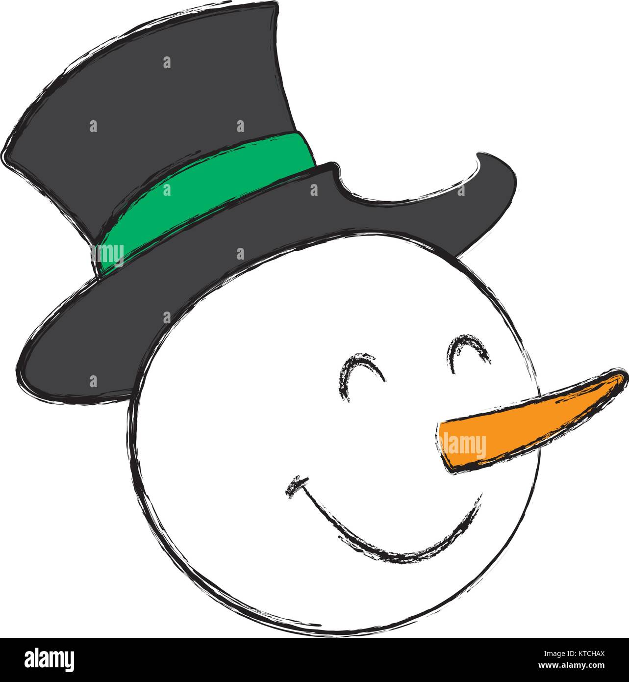 Snowman face christmas cartoon Stock Vector Image & Art - Alamy