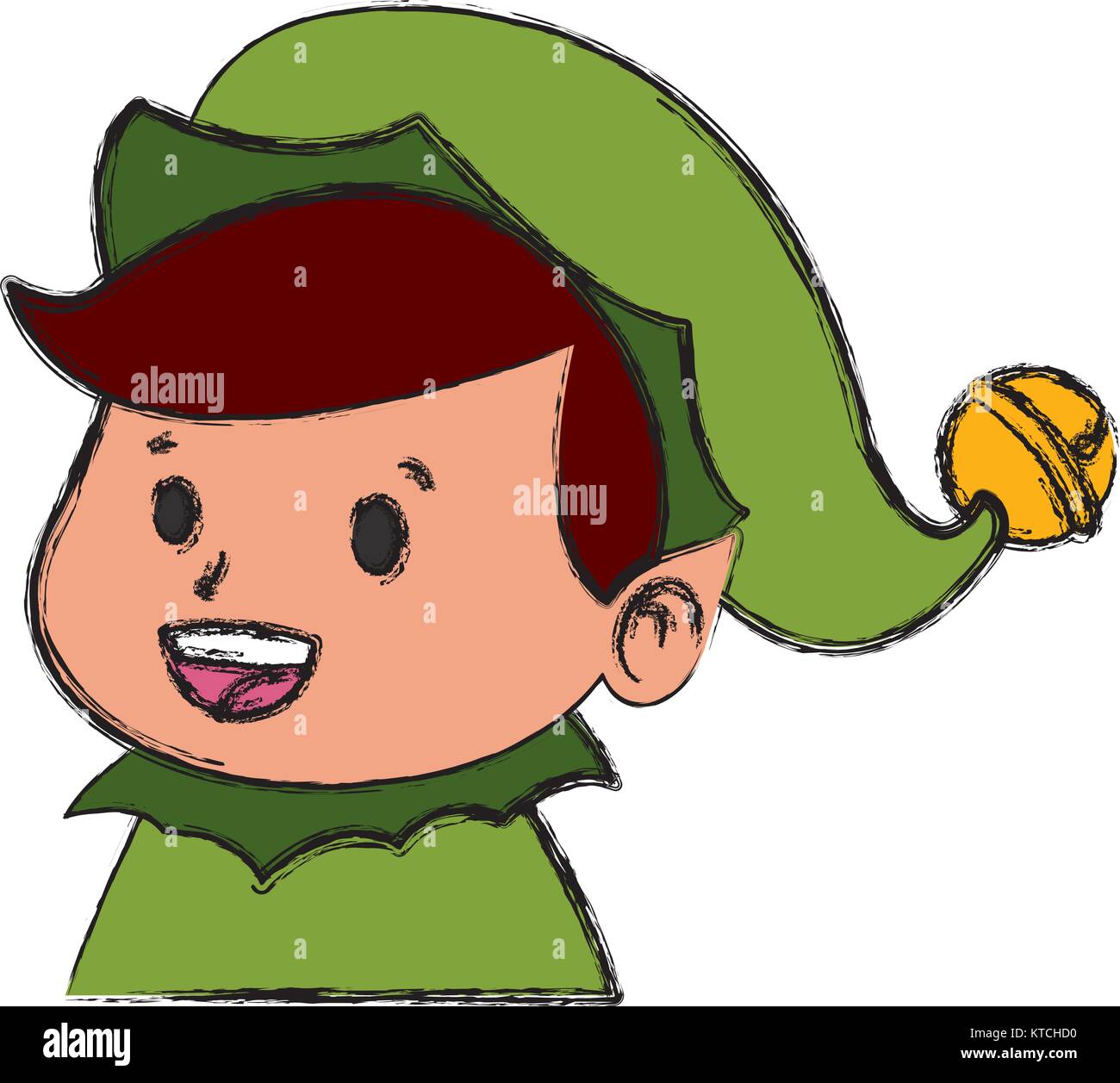 Cute elf christmas cartoon Stock Vector Image & Art - Alamy