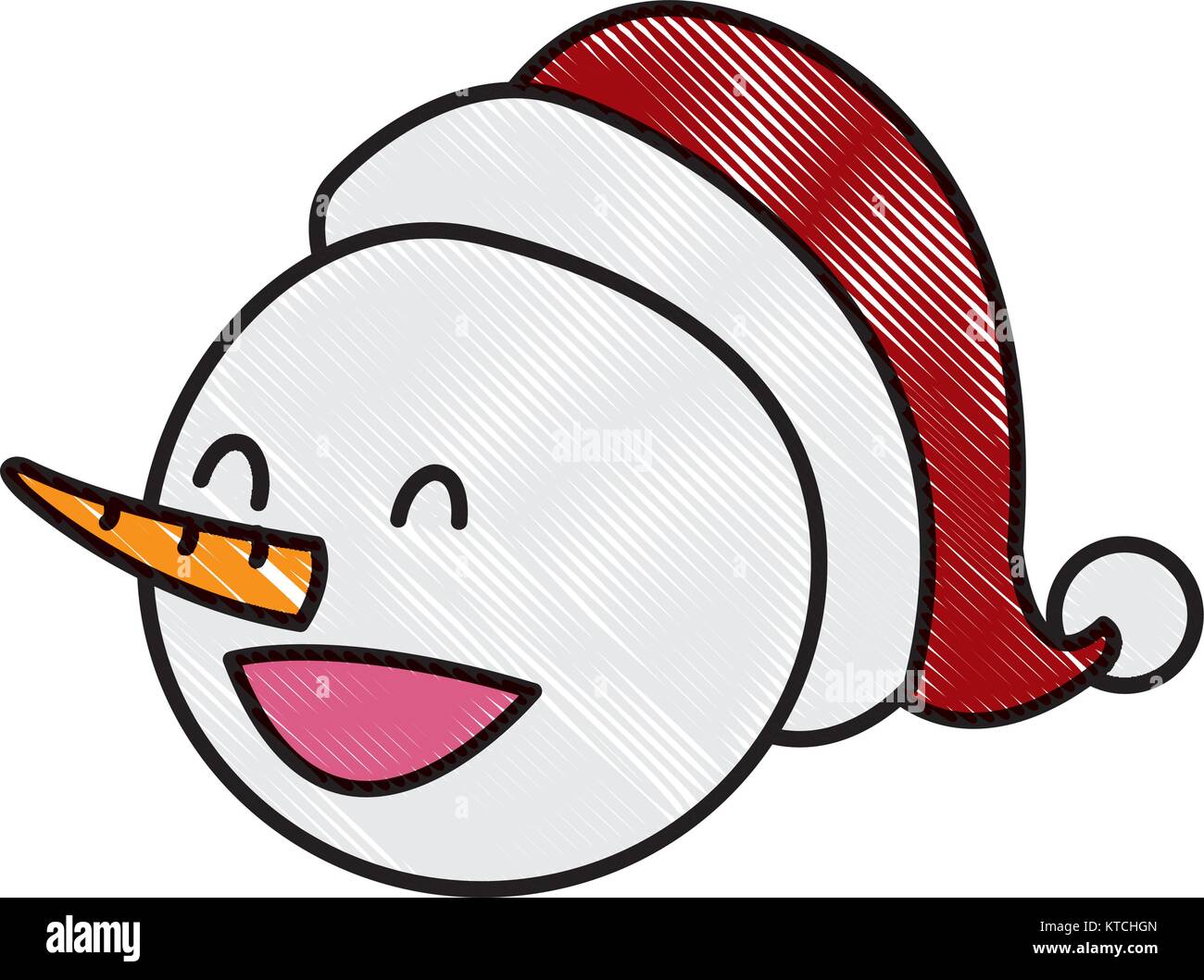 Snowman face christmas cartoon Stock Vector Image & Art - Alamy