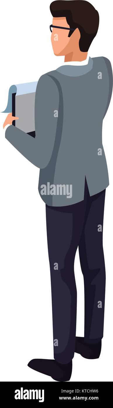 Businessman back view 3d Stock Vector Image & Art - Alamy