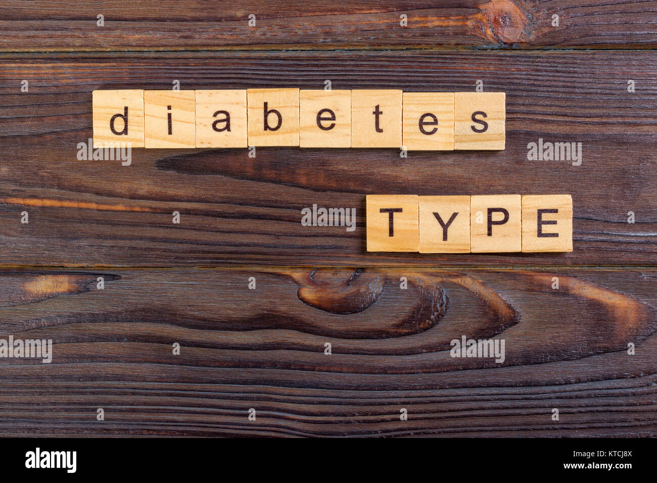 diabetes type text word made with wood blocks. Concept Diabetes ...