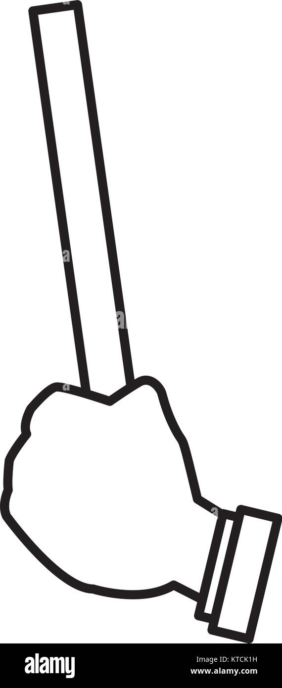 Hand holding pointing stick Black and White Stock Photos & Images - Alamy