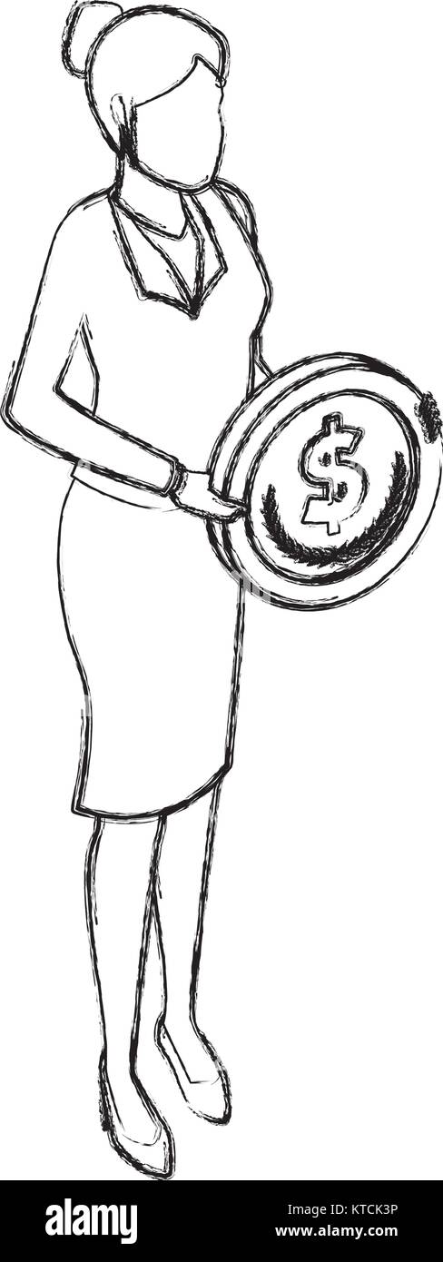 Business woman isometric Black and White Stock Photos & Images - Alamy