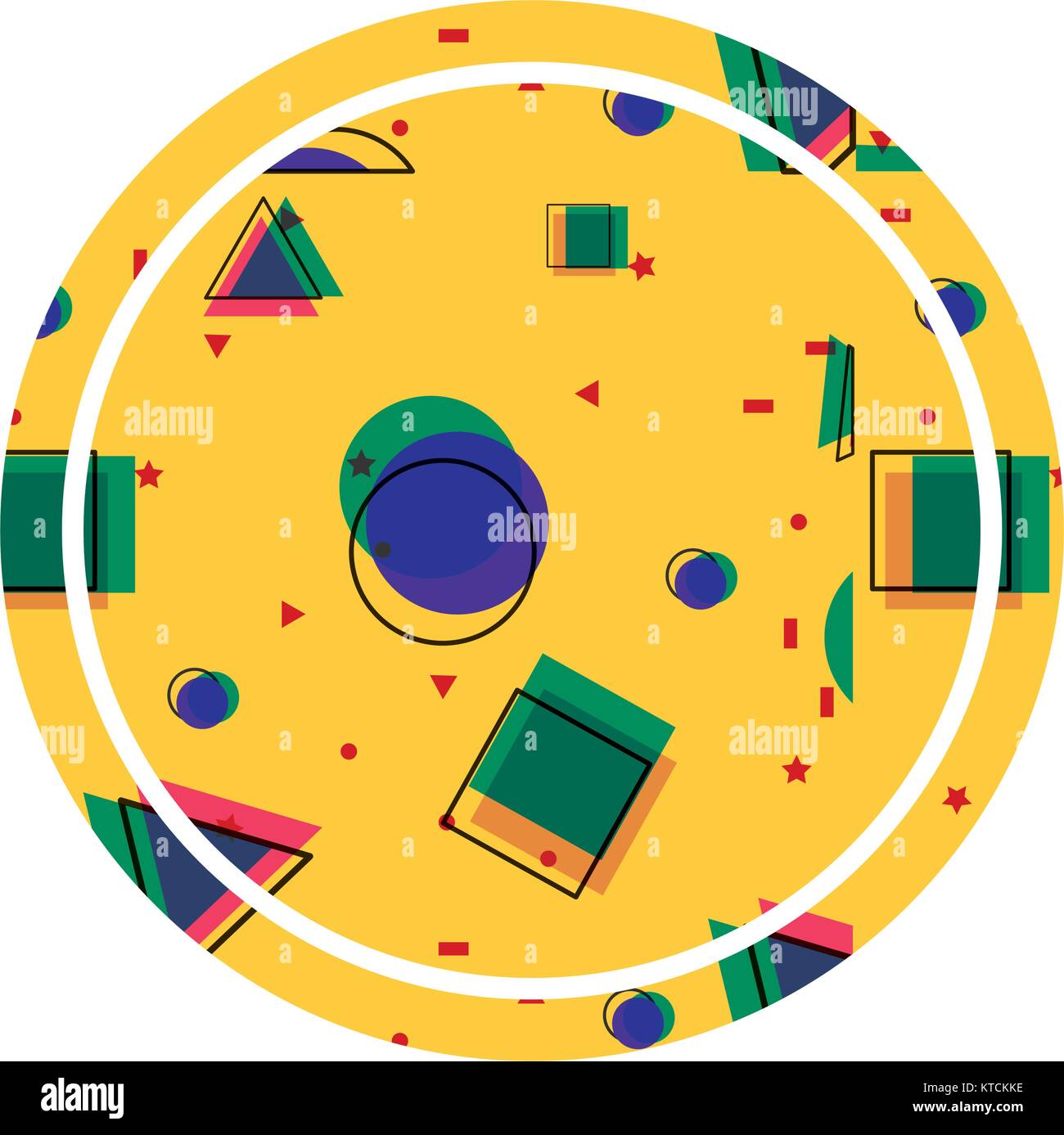 Memphis style seal stamp Stock Vector Image & Art - Alamy