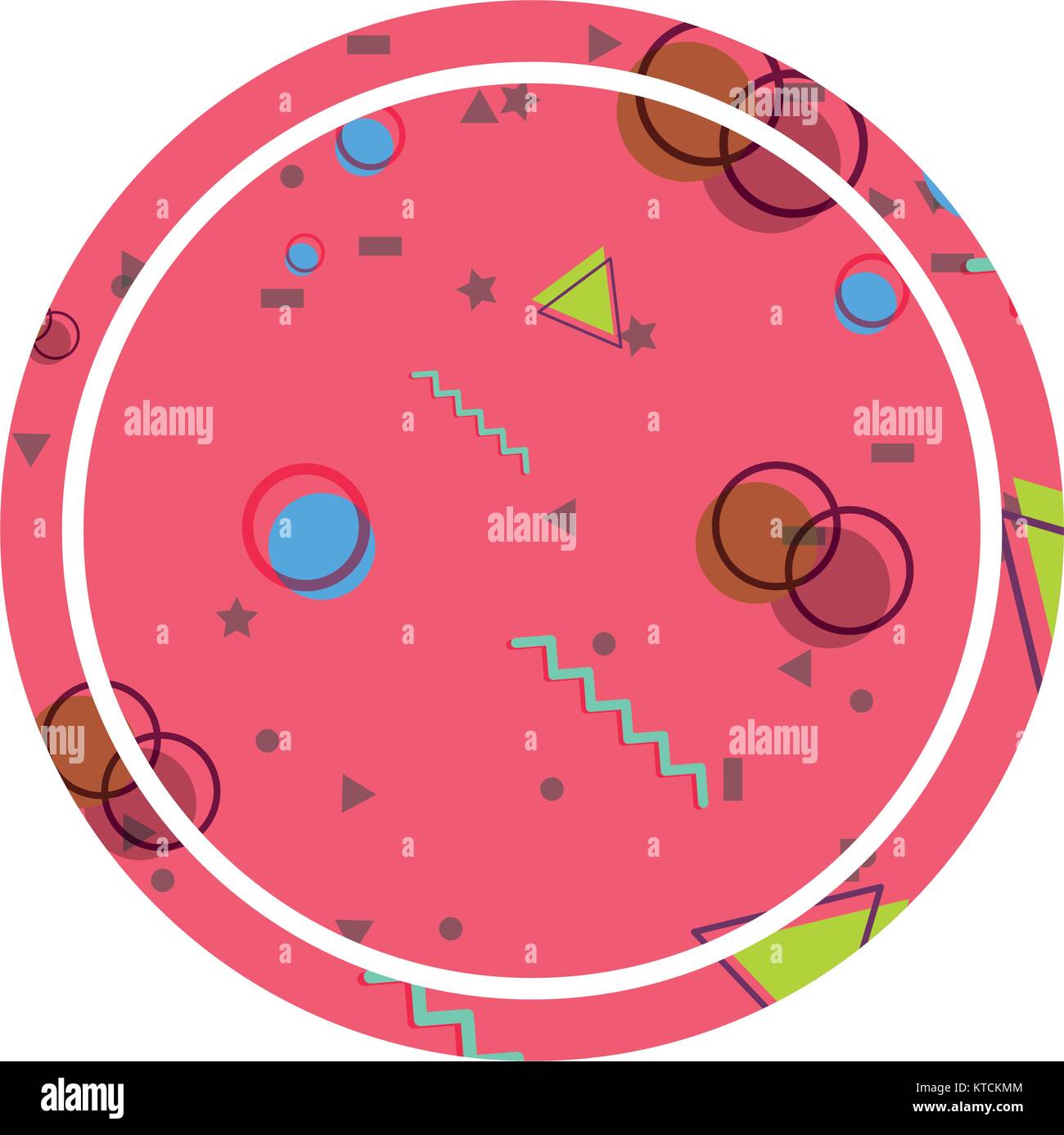 Memphis style seal stamp Stock Vector Image & Art - Alamy