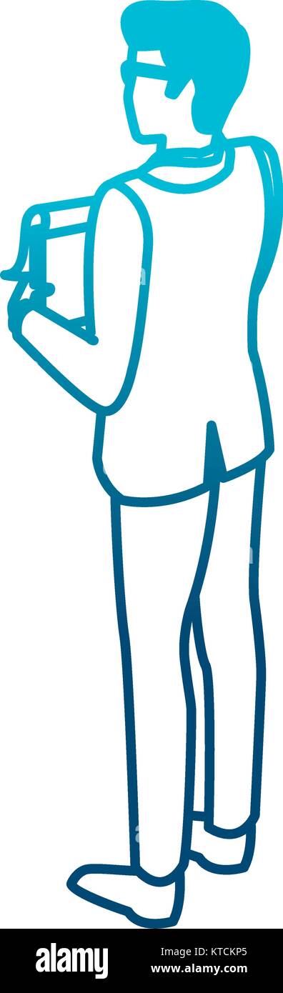 Back view businessman Stock Vector Images - Alamy