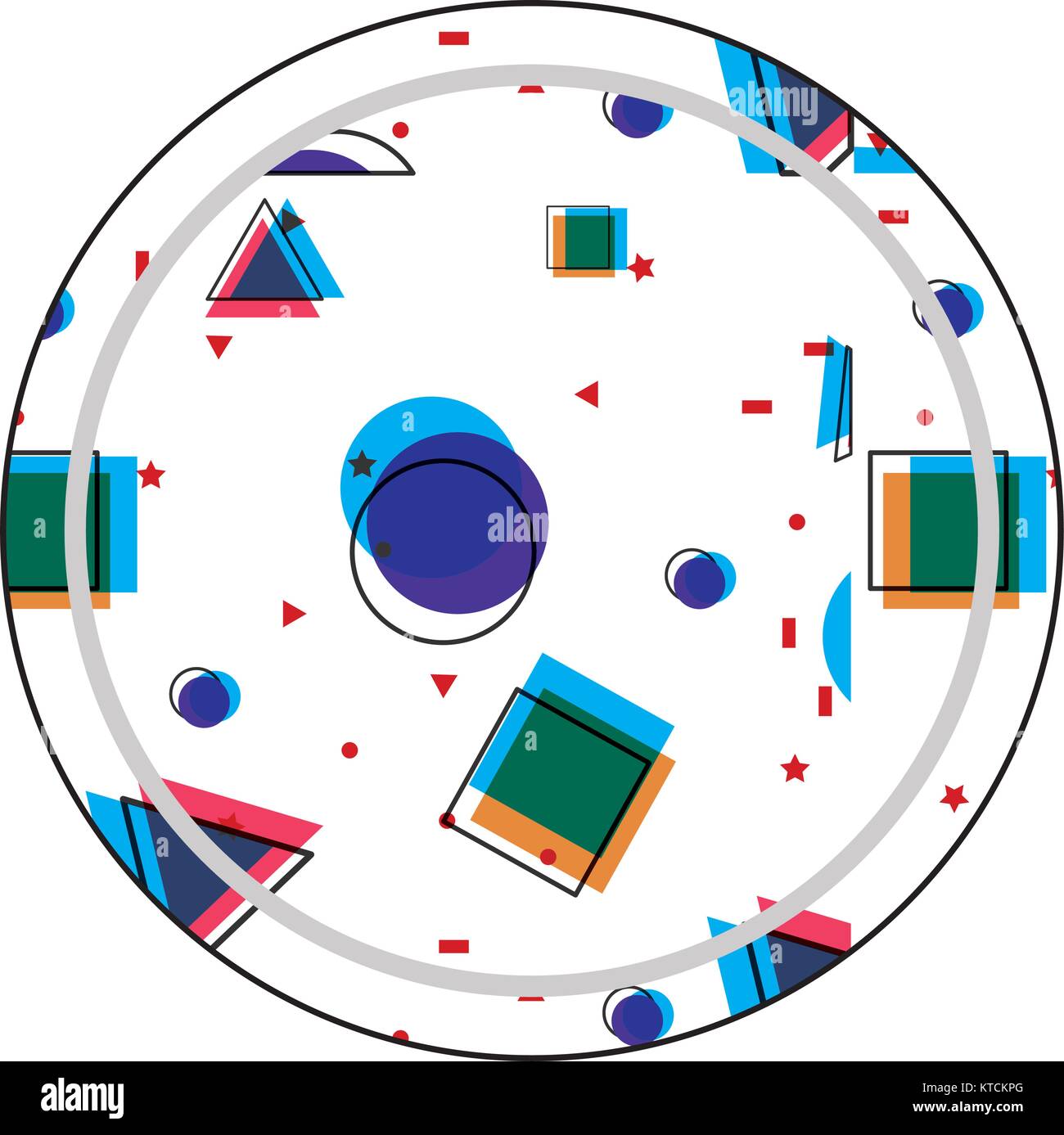 Memphis style seal stamp Stock Vector Image & Art - Alamy