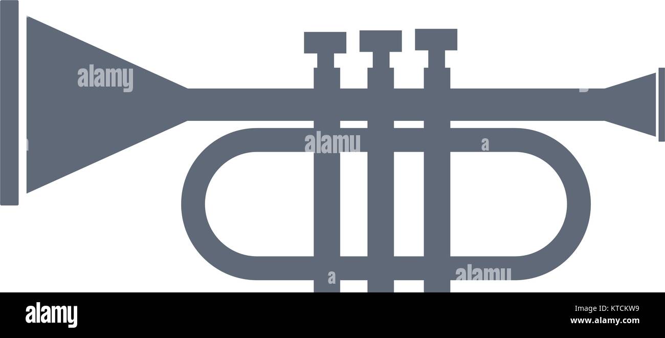 Trumpet music instrument symbol Stock Vector Image & Art - Alamy