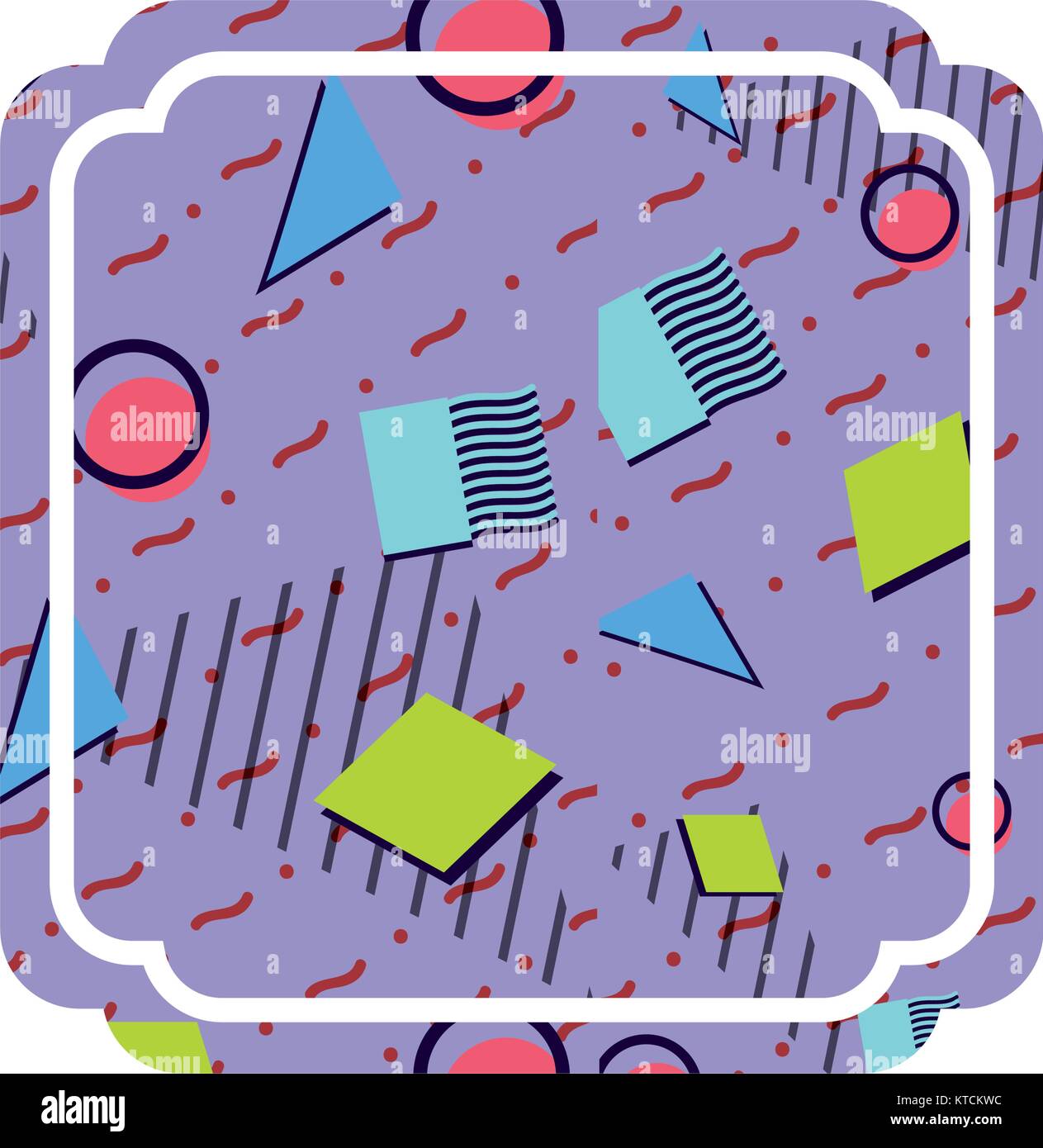 Memphis style frame Stock Vector Image & Art - Alamy