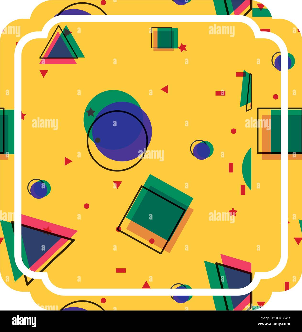 Memphis style frame Stock Vector Image & Art - Alamy