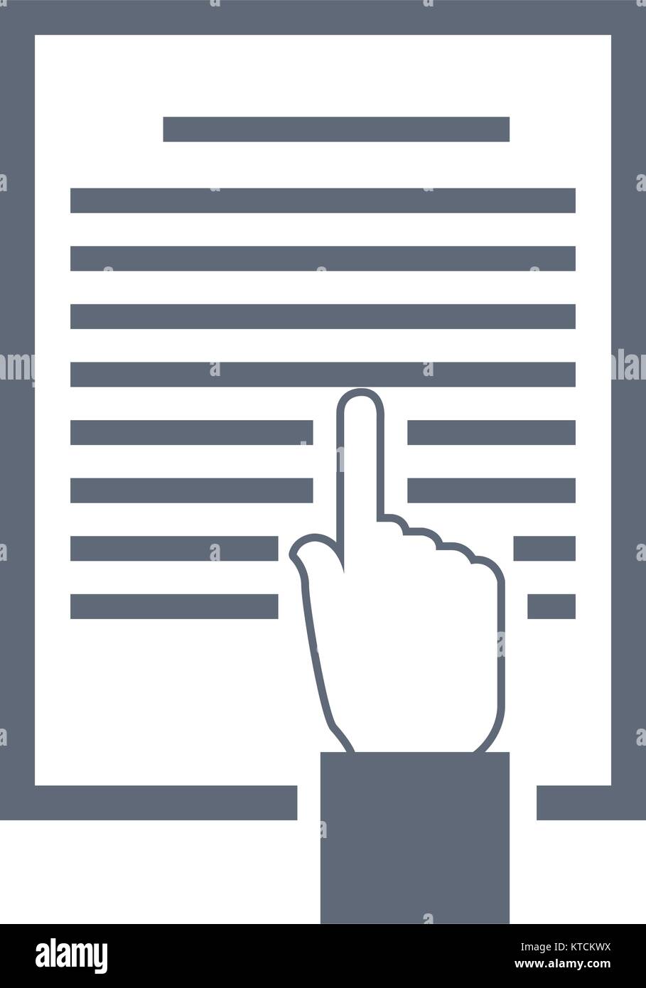 Hand pointing document Stock Vector Image & Art - Alamy