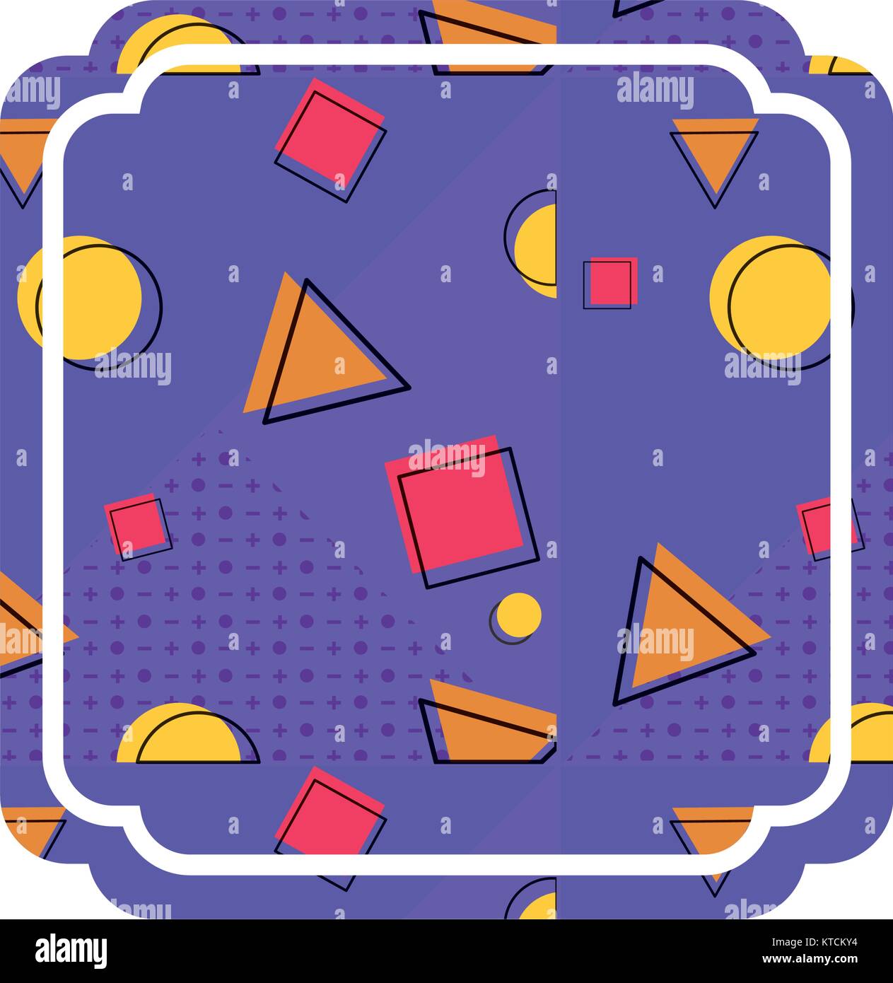 Memphis style frame Stock Vector Image & Art - Alamy