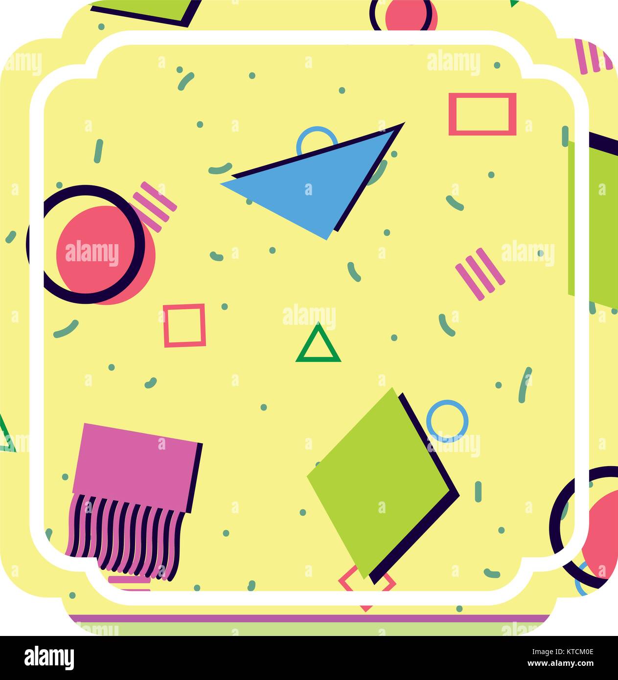 Memphis style frame Stock Vector Image & Art - Alamy