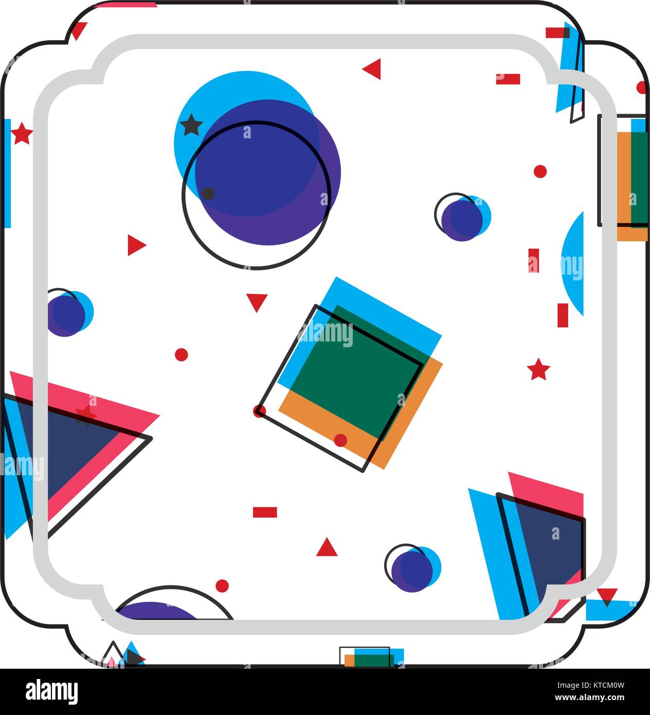 Memphis style frame Stock Vector Image & Art - Alamy