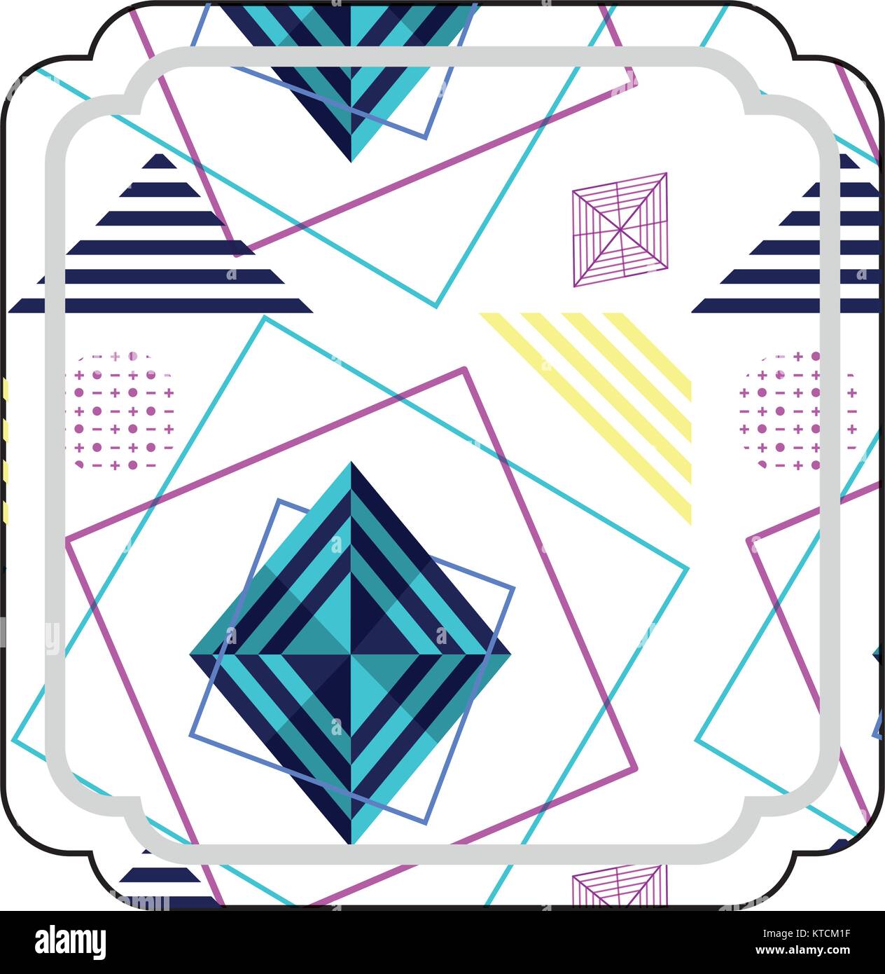 Memphis style frame Stock Vector Image & Art - Alamy