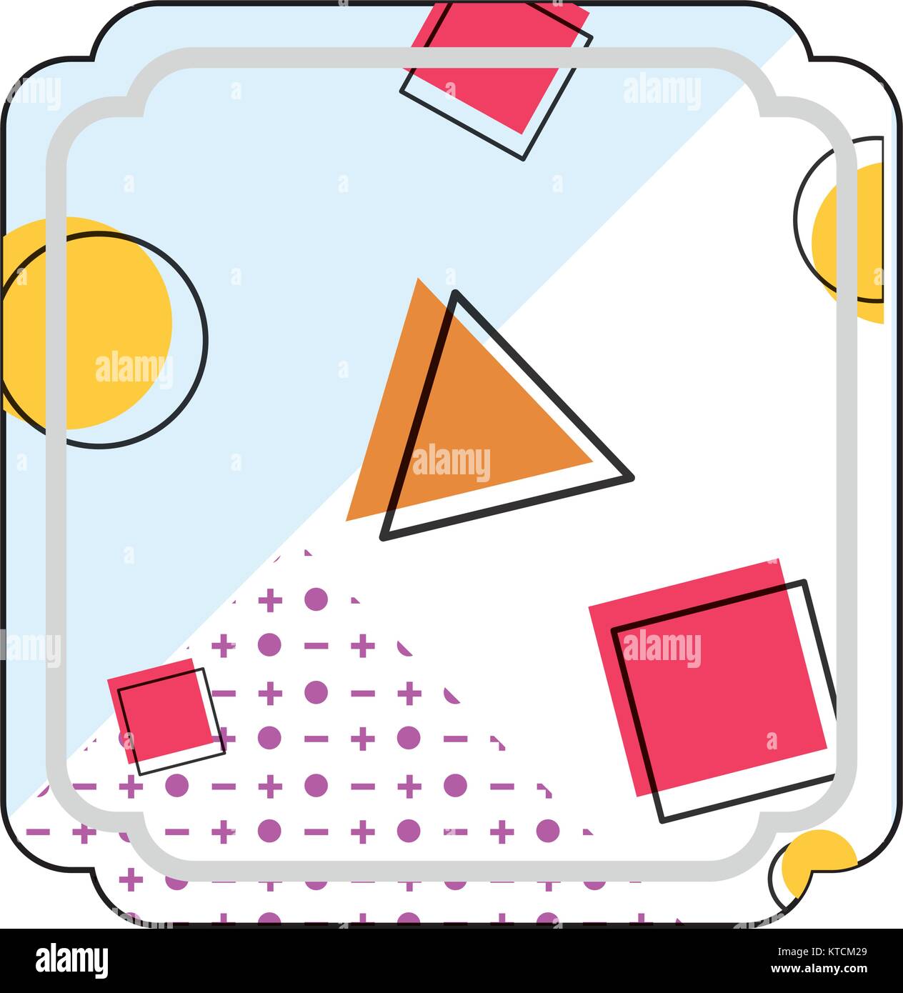 Memphis style frame Stock Vector Image & Art - Alamy