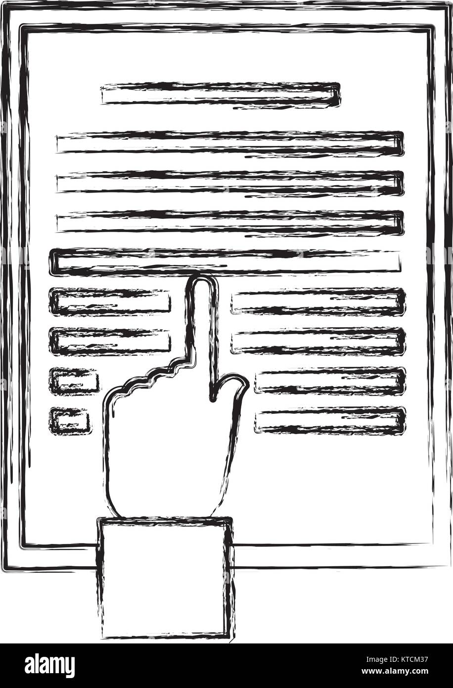 Finger pointing document Stock Vector Images - Alamy