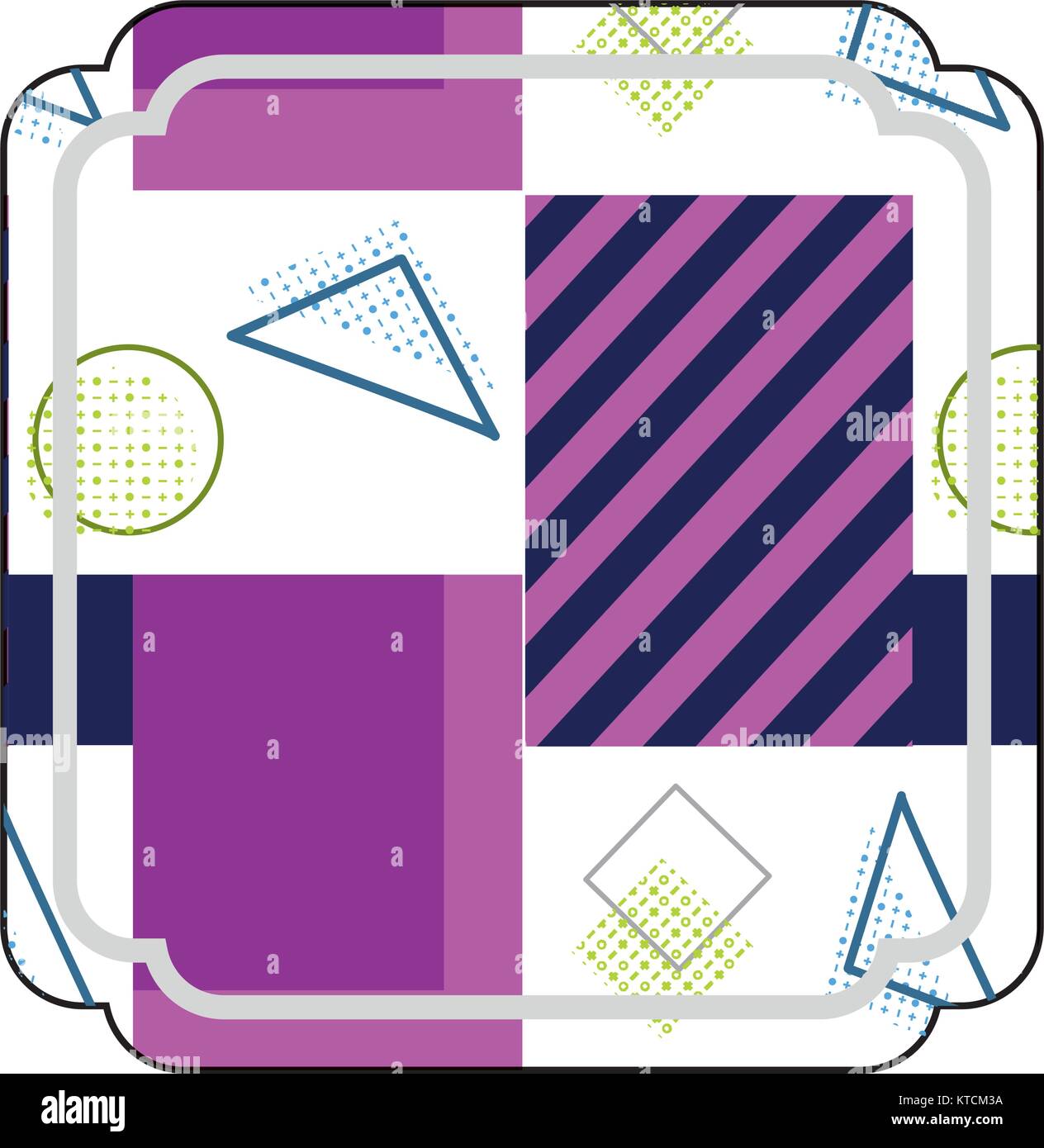 Memphis style frame Stock Vector Image & Art - Alamy