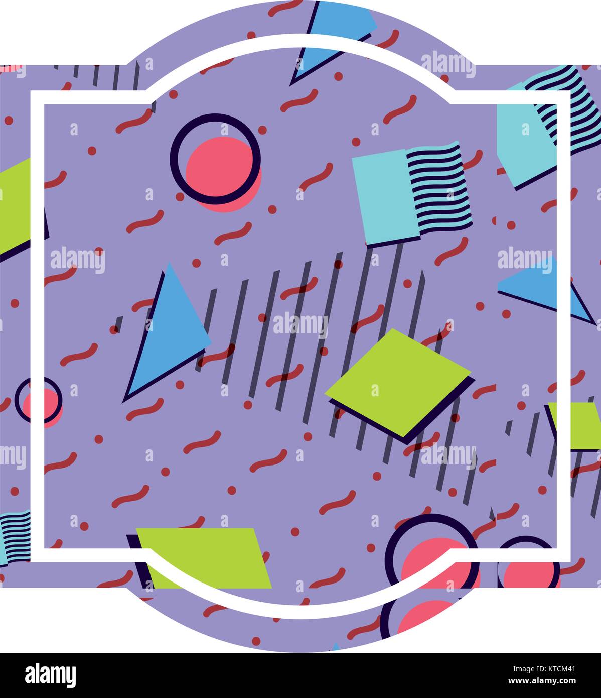 Memphis style frame Stock Vector Image & Art - Alamy