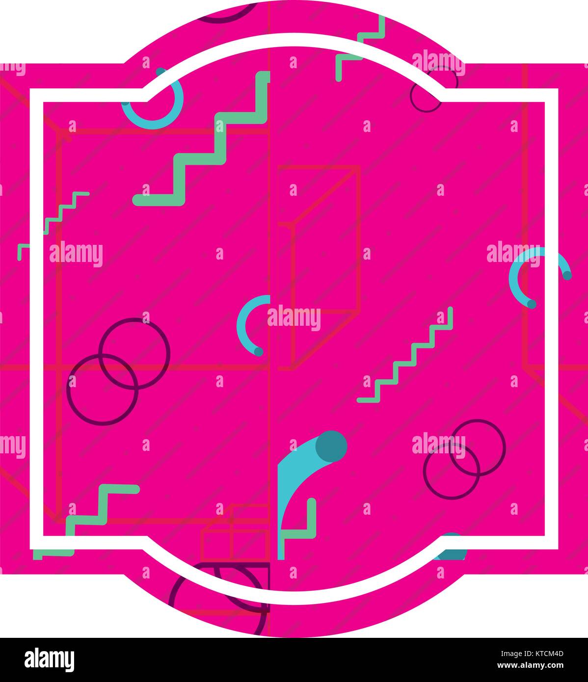 Memphis style frame Stock Vector Image & Art - Alamy