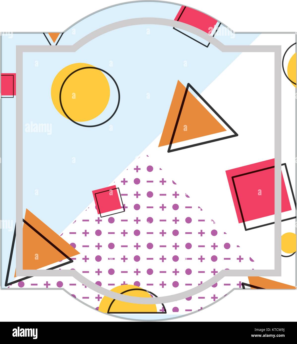 Memphis style frame Stock Vector Image & Art - Alamy