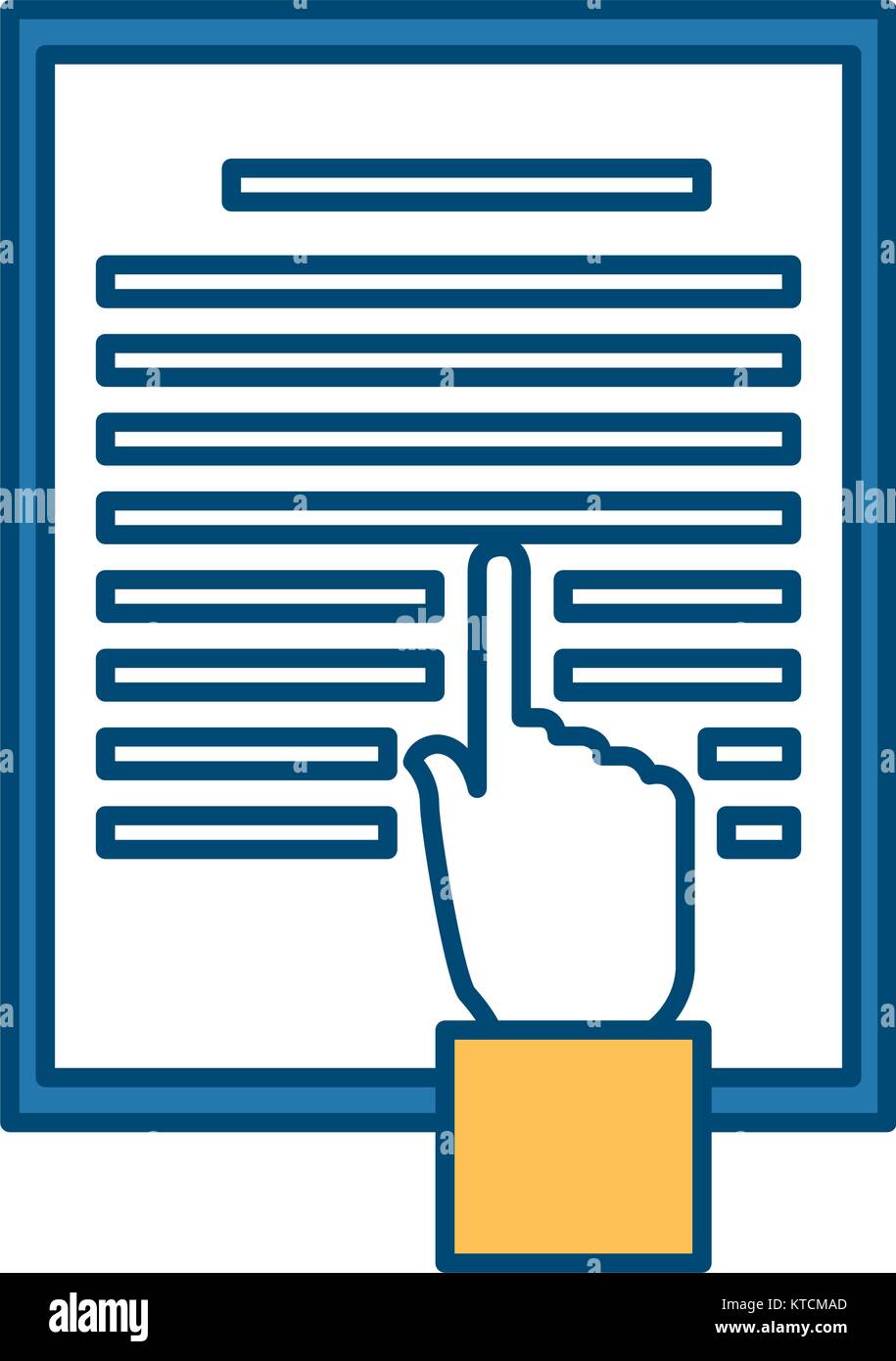 Hand pointing document Stock Vector Image & Art - Alamy