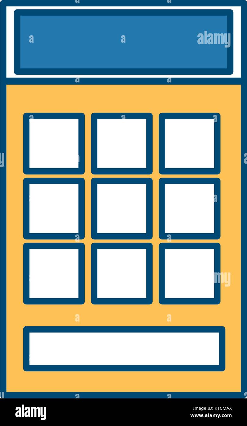 Yellow calculator isolated Stock Vector Images - Alamy