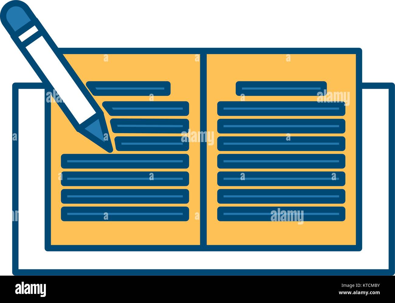 Notebook Open With Pencil Stock Vector Image Art Alamy notebook-open-with-pencil-stock-vector-image-art-alamy
