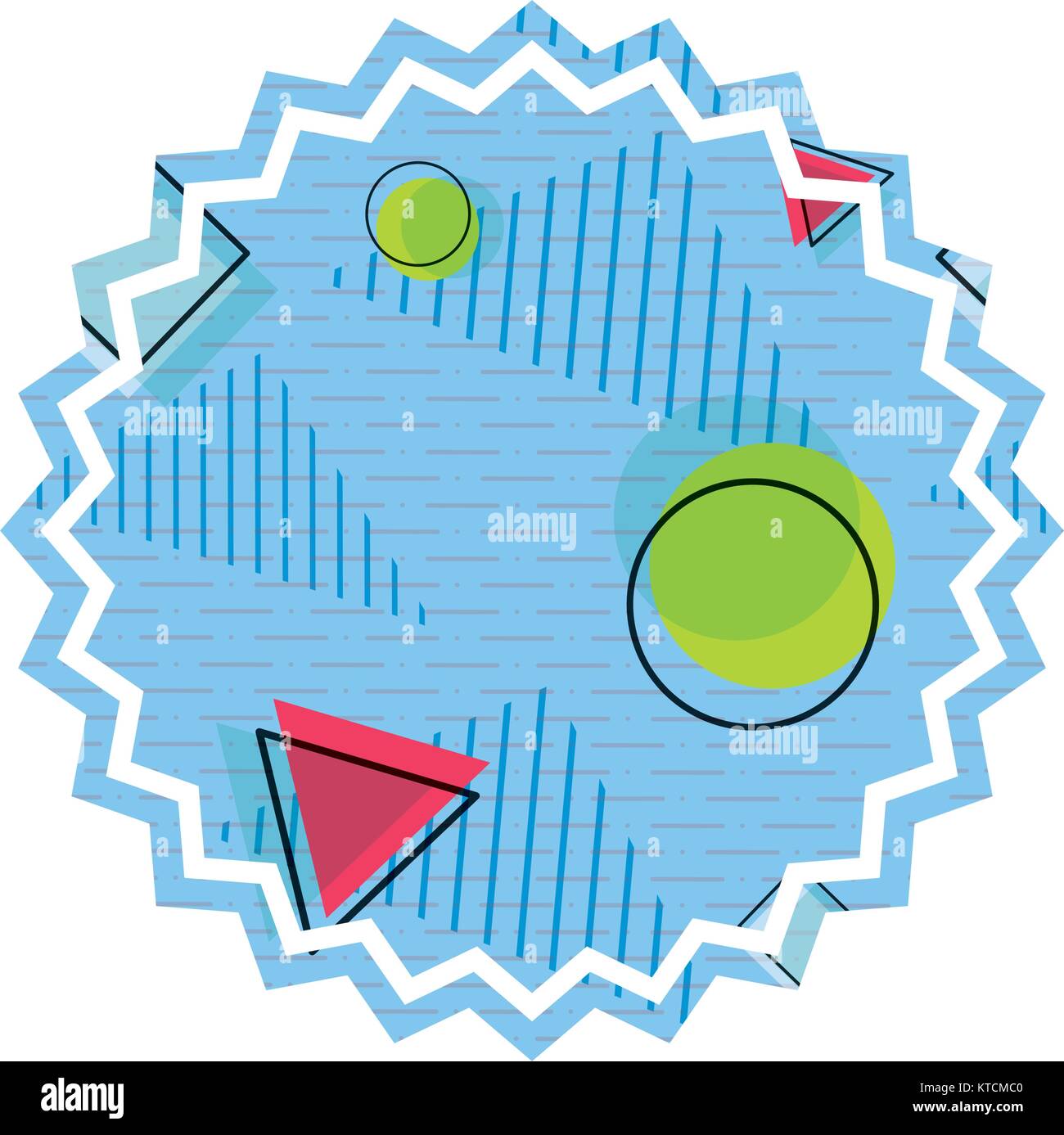 Memphis style seal stamp Stock Vector Image & Art - Alamy