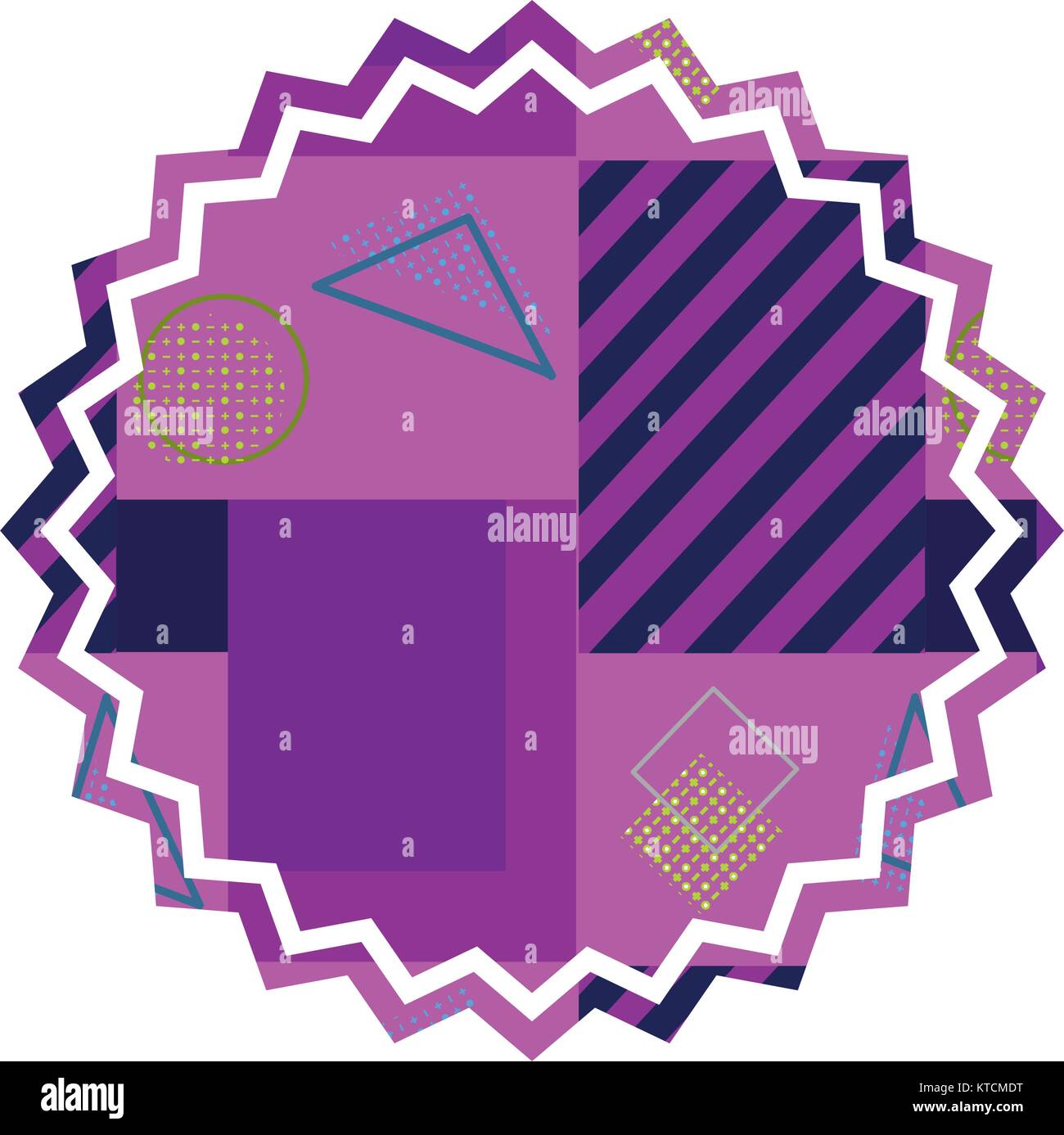 Memphis style seal stamp Stock Vector Image & Art - Alamy