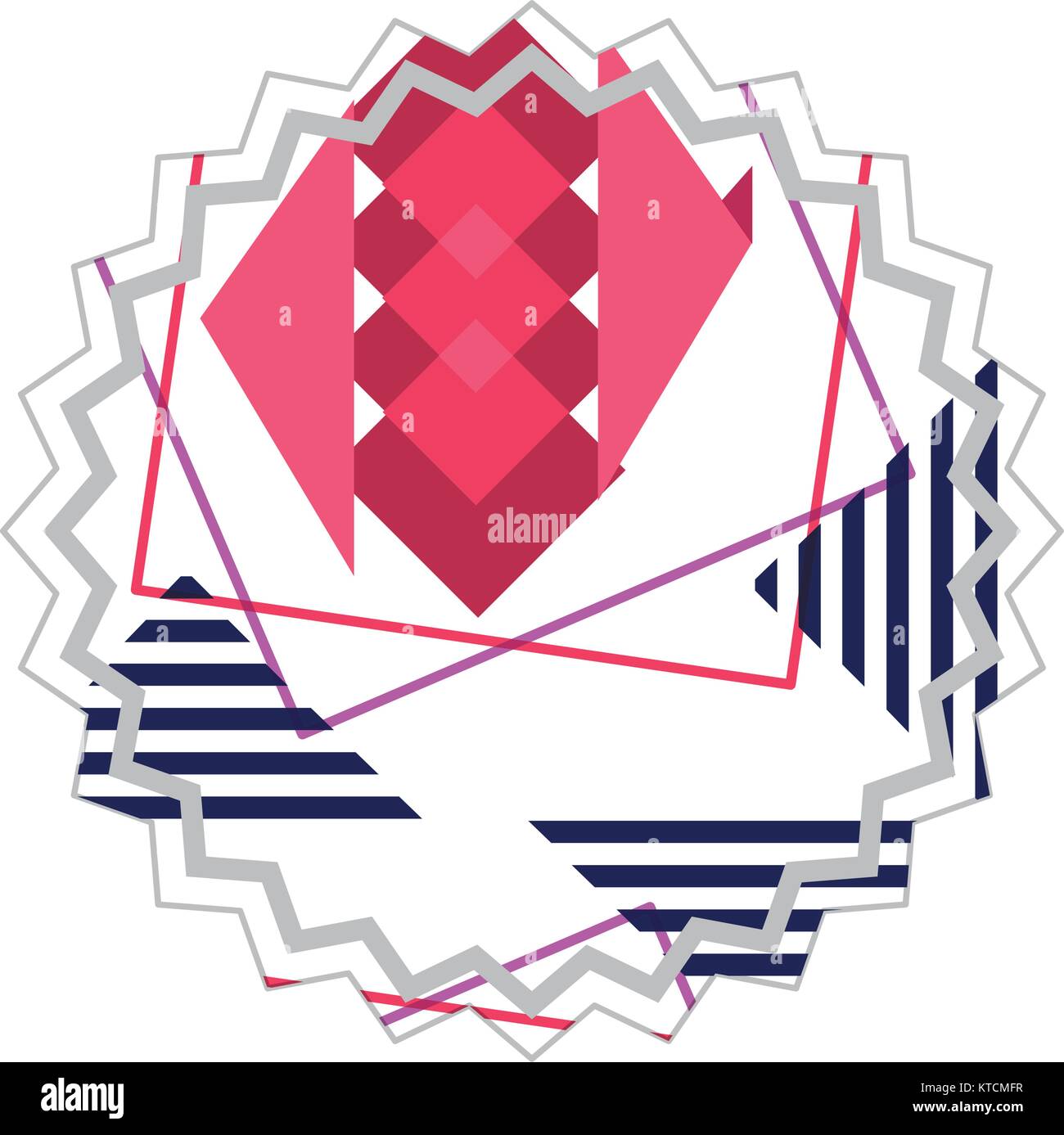 Memphis style seal stamp Stock Vector Image & Art - Alamy