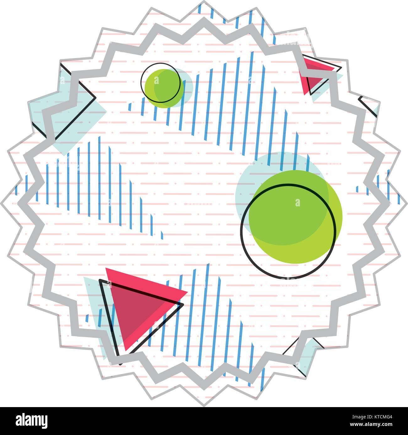 Memphis style seal stamp Stock Vector Image & Art - Alamy