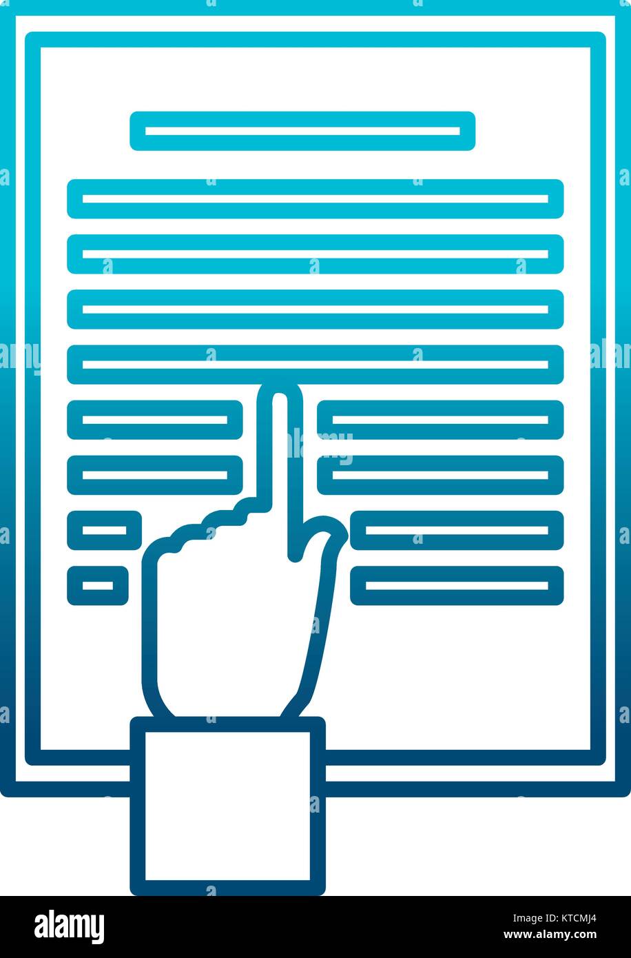 Finger pointing document Stock Vector Images - Alamy