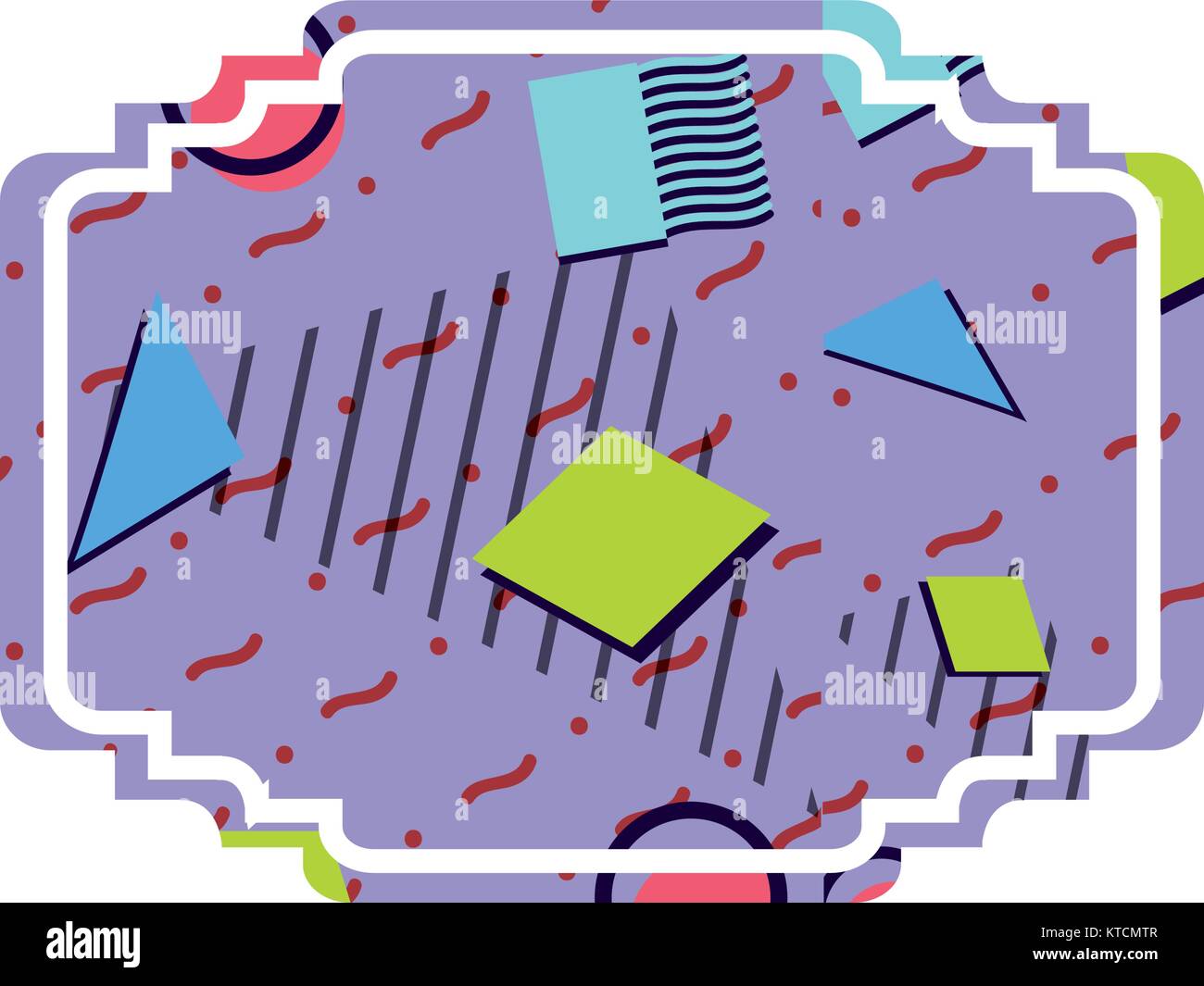 Memphis style frame Stock Vector Image & Art - Alamy