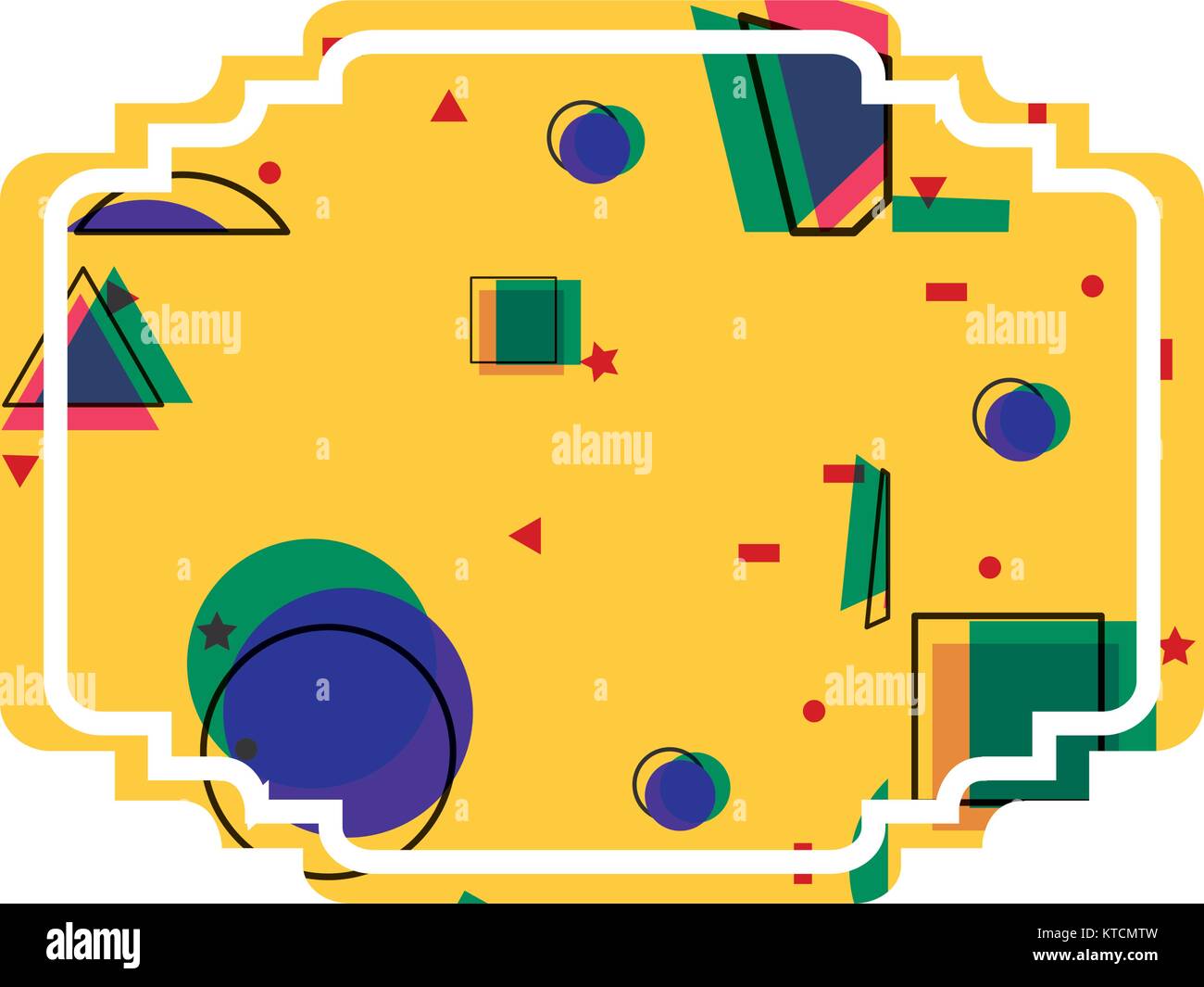 Memphis style frame Stock Vector Image & Art - Alamy