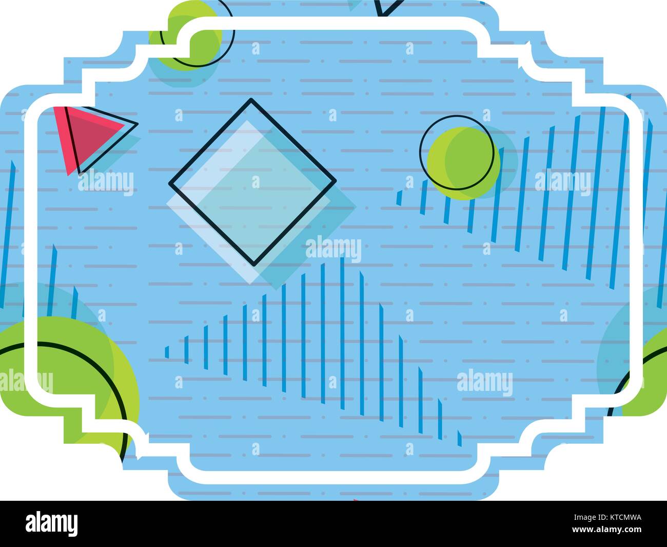 Memphis style frame Stock Vector Image & Art - Alamy