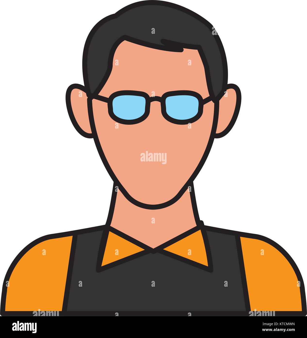 Man with glasses avatar Stock Vector Image & Art - Alamy