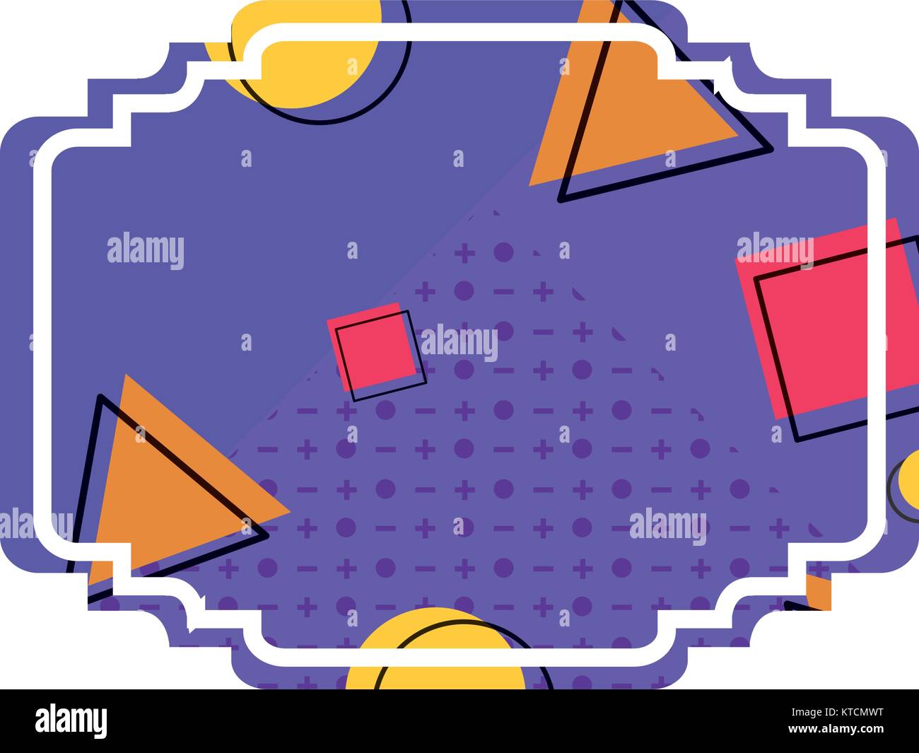Memphis style frame Stock Vector Image & Art - Alamy