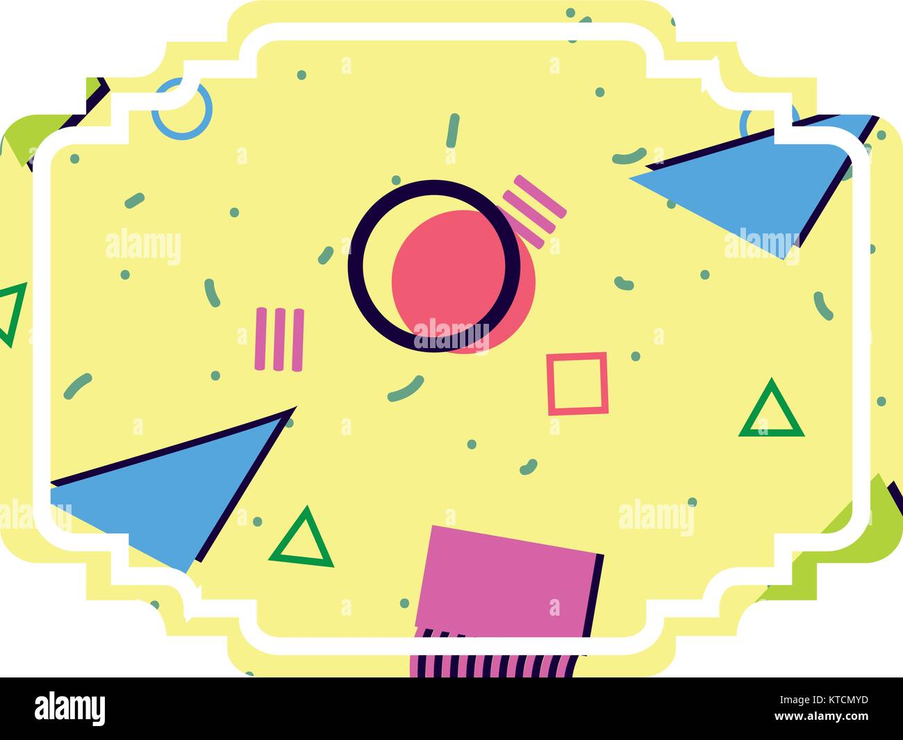 Memphis style frame Stock Vector Image & Art - Alamy
