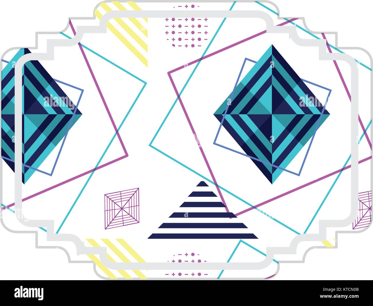 Memphis style frame Stock Vector Image & Art - Alamy