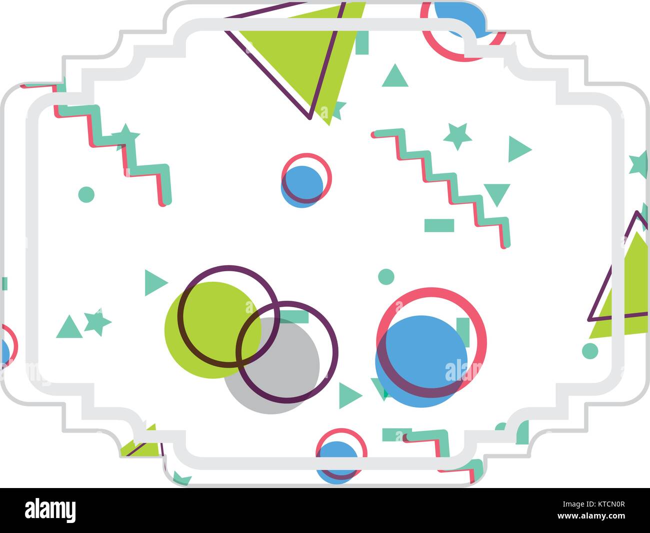 Memphis style frame Stock Vector Image & Art - Alamy