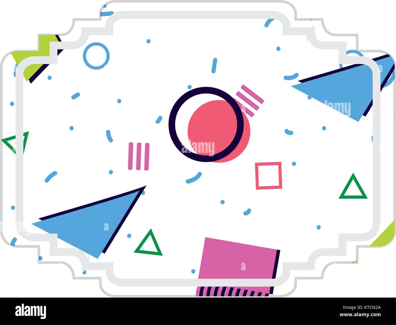 Memphis style frame Stock Vector Image & Art - Alamy