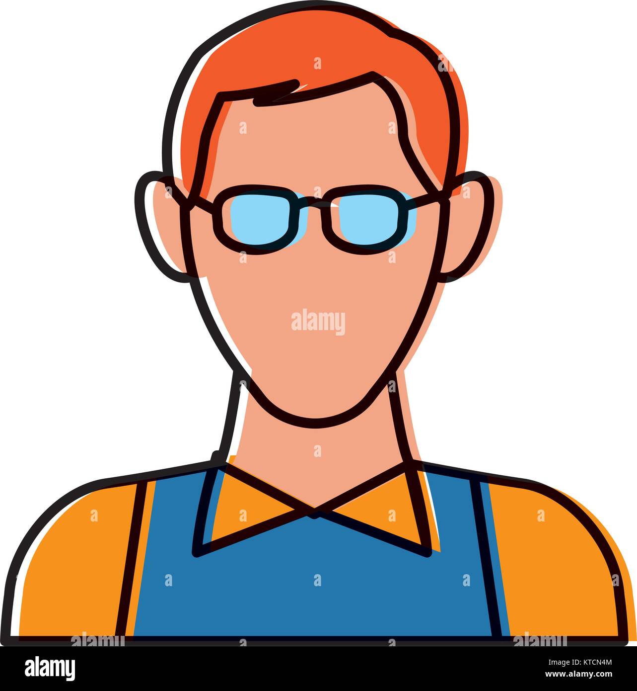 Geek guy avatar portrait hi-res stock photography and images - Alamy