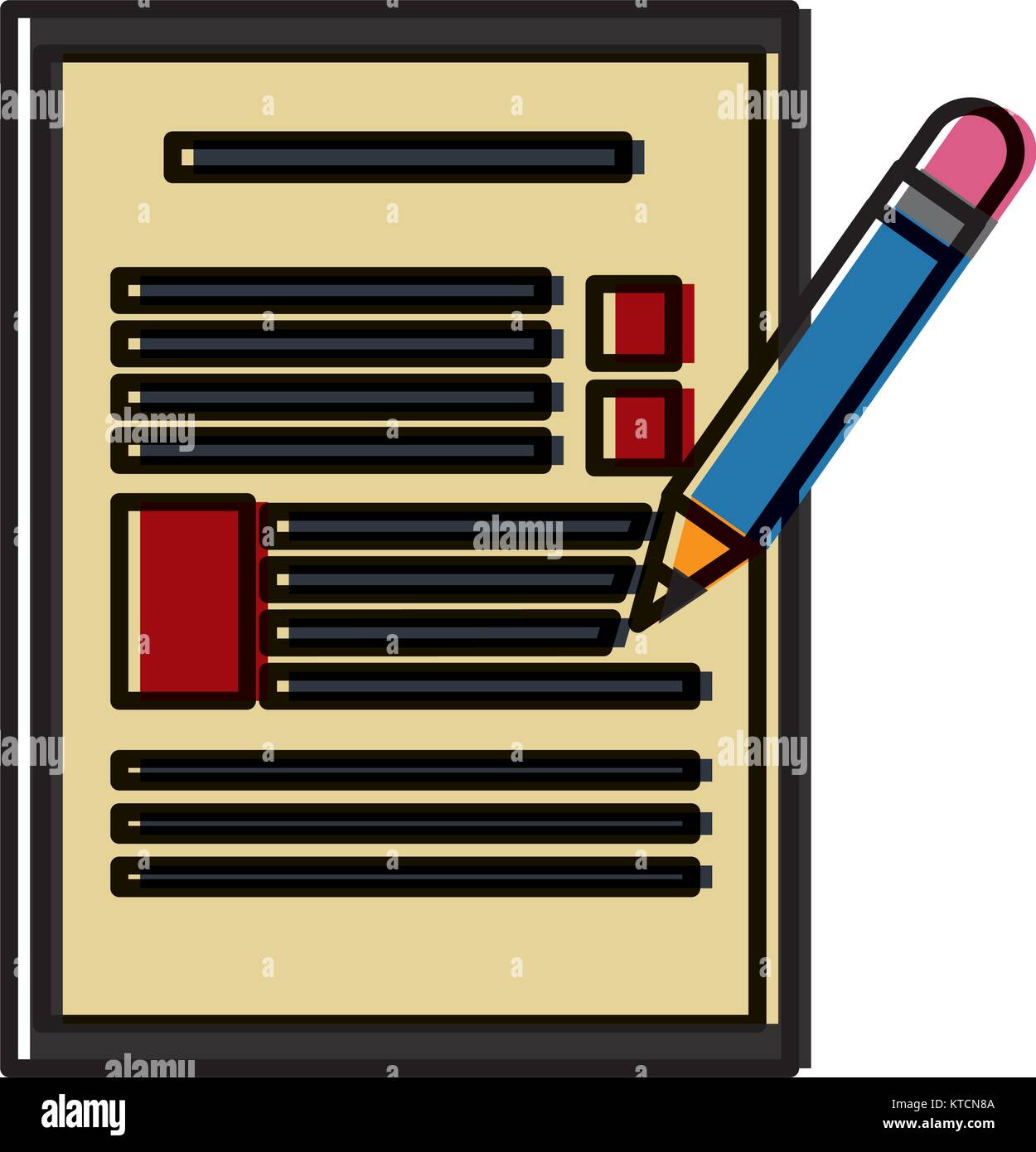 Checklist and pencil Stock Vector Image & Art - Alamy