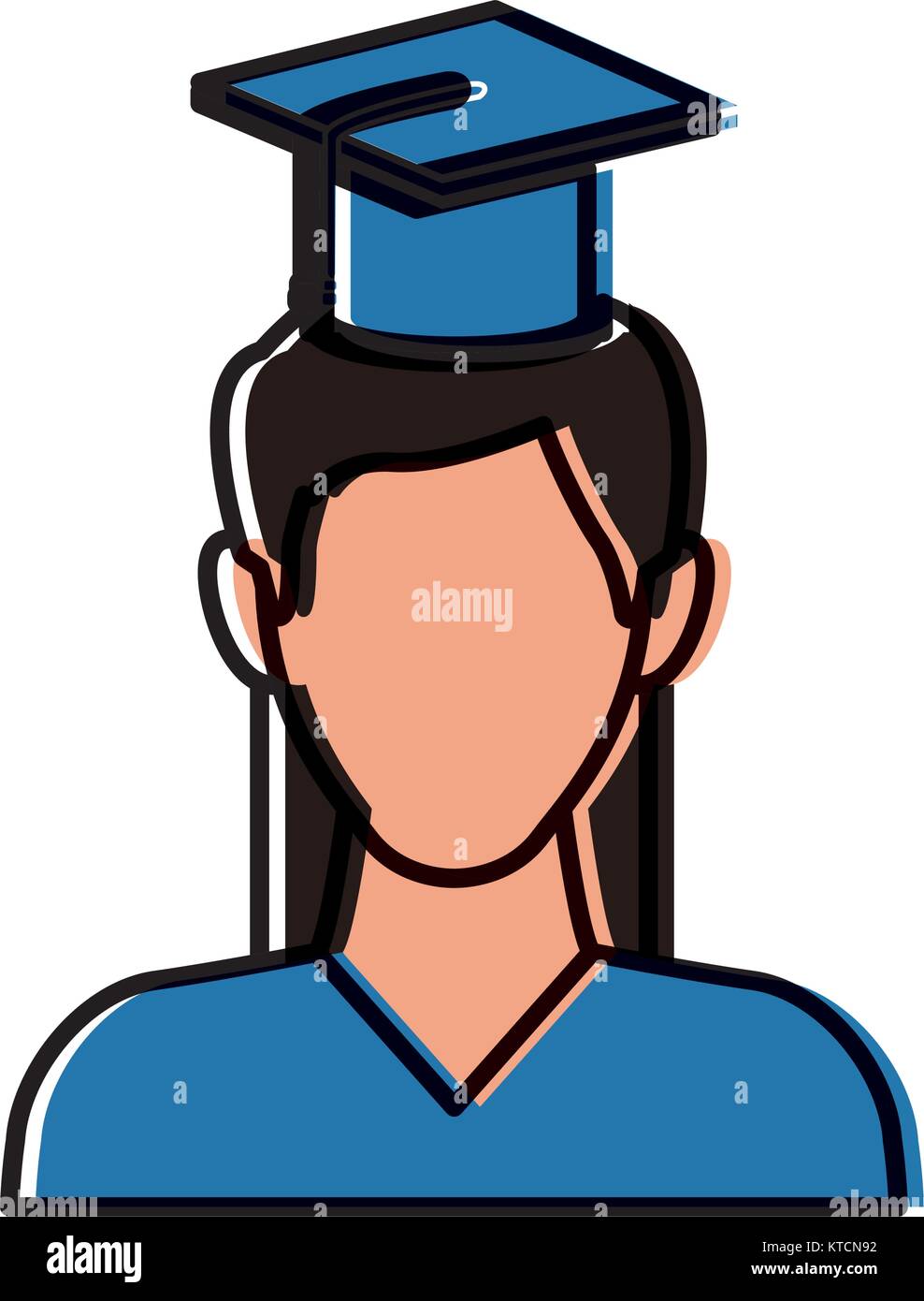Student with hat avatar Stock Vector Image & Art - Alamy