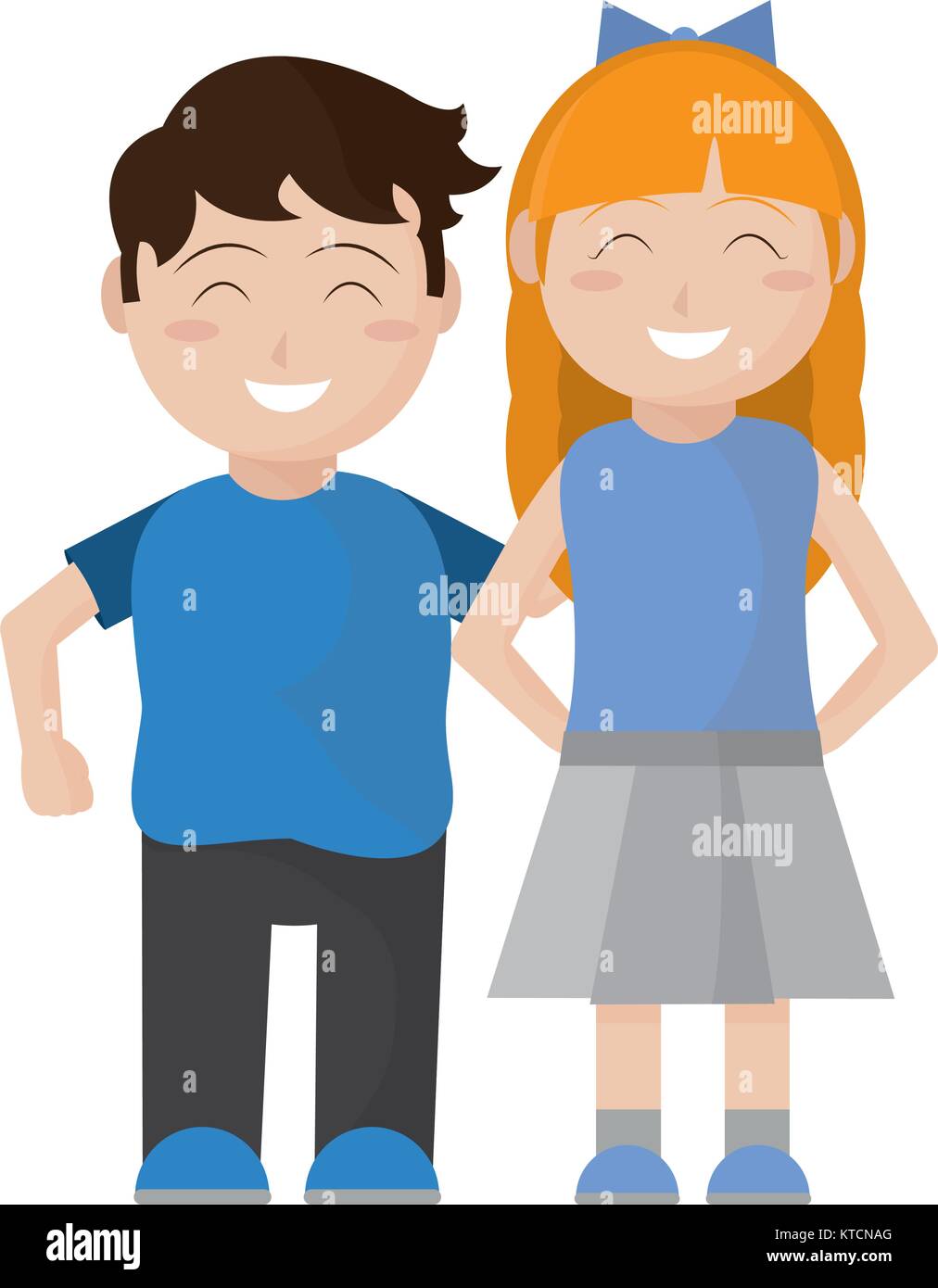 Boy and girl cartoon design Stock Vector Image & Art - Alamy