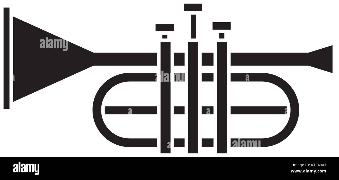Trumpet music instrument symbol Stock Vector Image & Art - Alamy